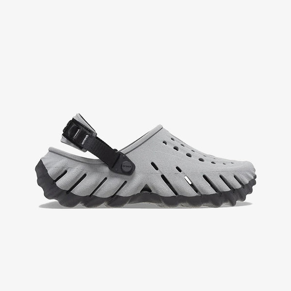 Buy Black Reflective Echo Clog Slide Crocs for Men Online | Superkicks