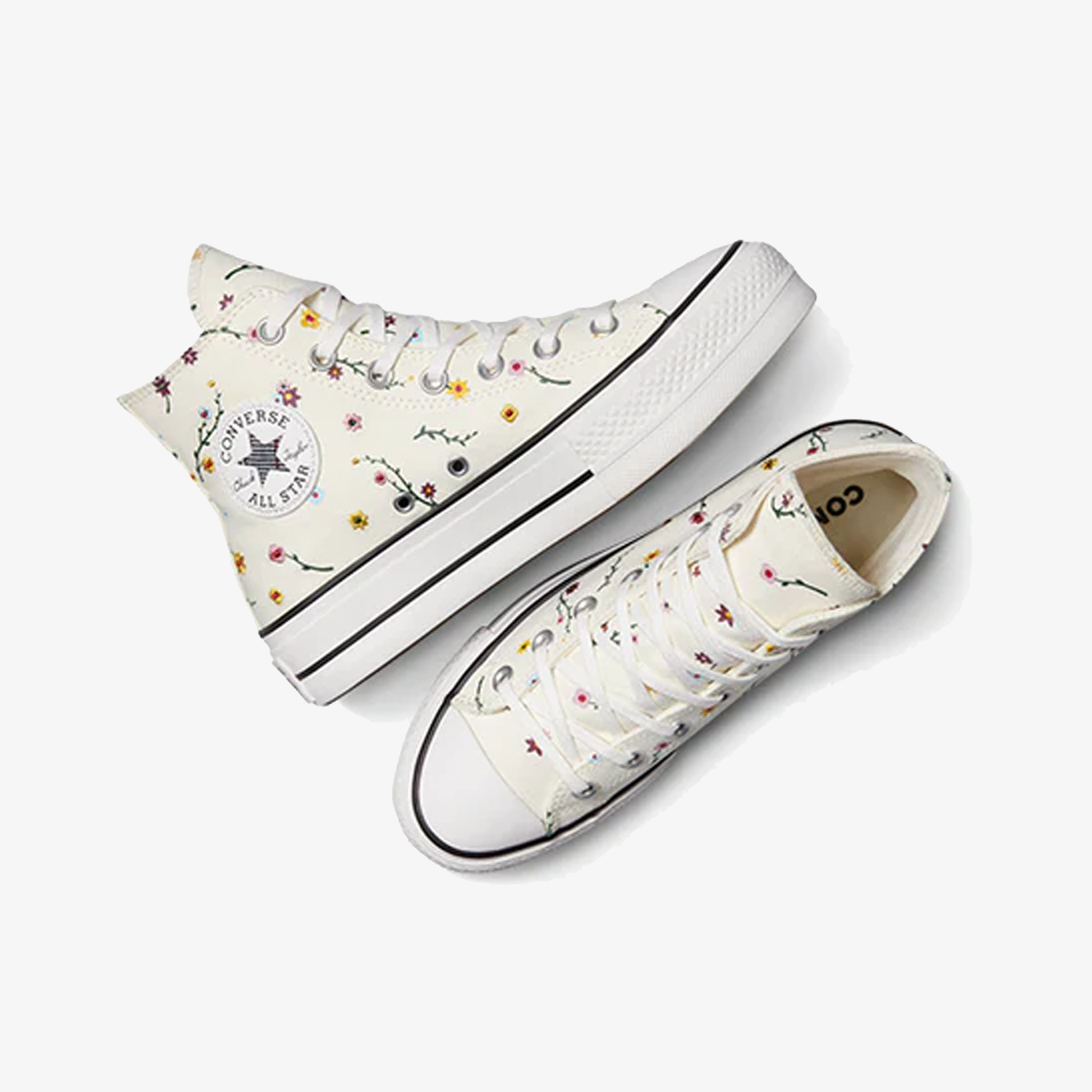 Buy Converse CHUCK TAYLOR ALL STAR LIFT PLATFORM EMBROIDERED BLOOMS ...