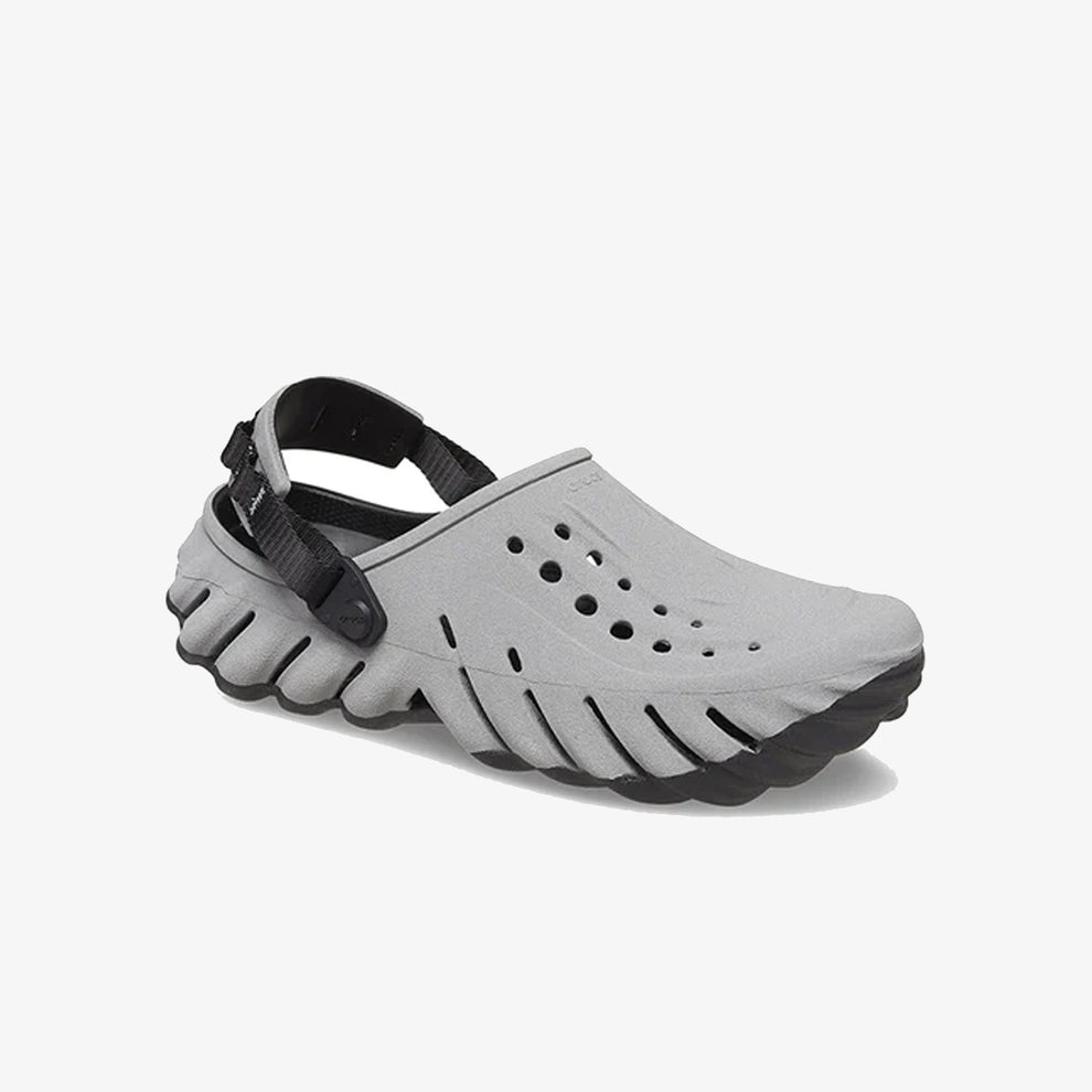 Buy Black Reflective Echo Clog Slide Crocs for Men Online | Superkicks