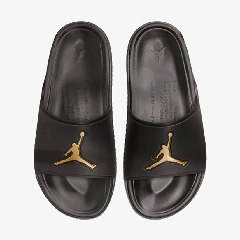 JORDAN | JUMPMAN SLIDES { BLACK/METALLIC GOLD – Superkicks
