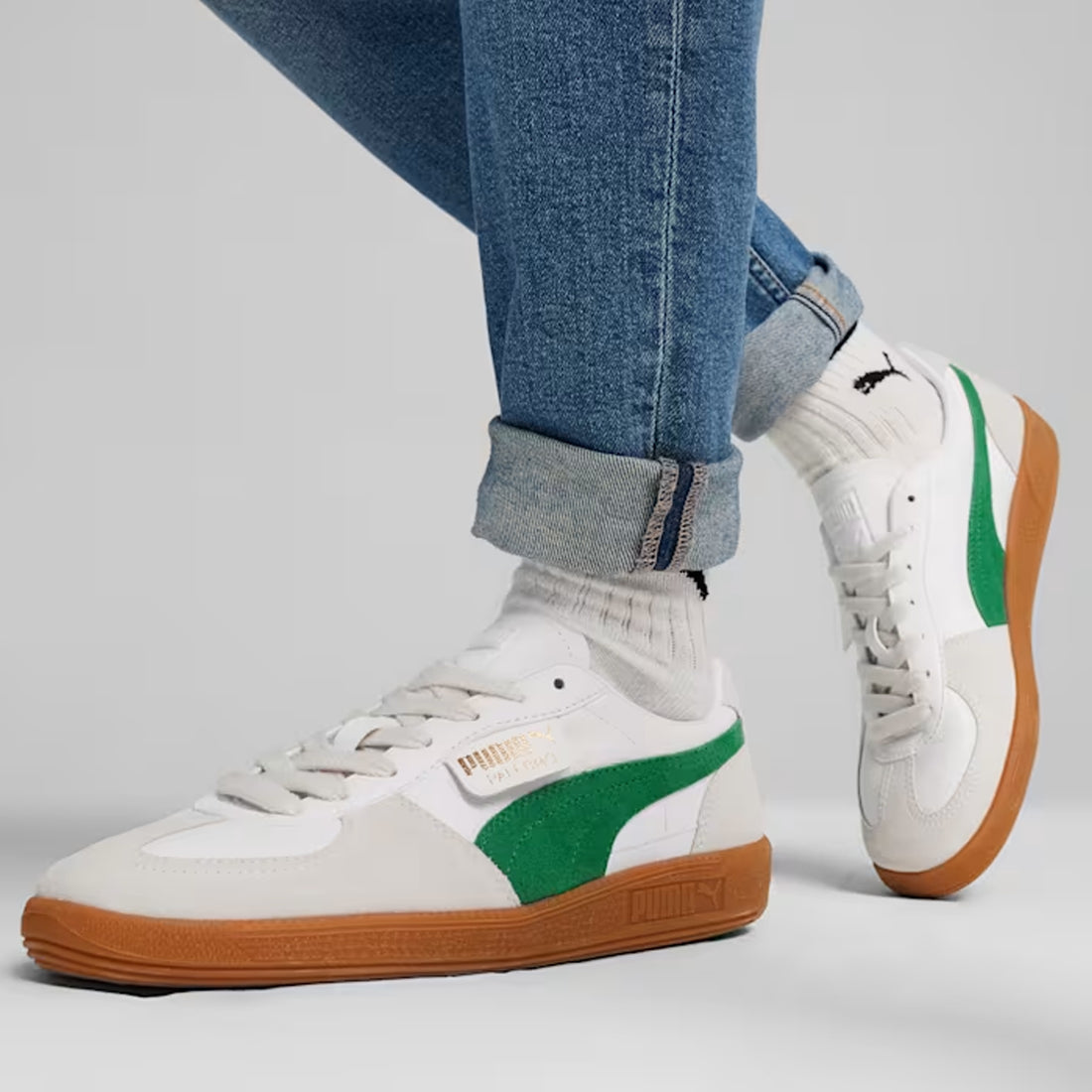 PUMA | PALERMO LTH { PUMA WHITE/GREEN – Superkicks