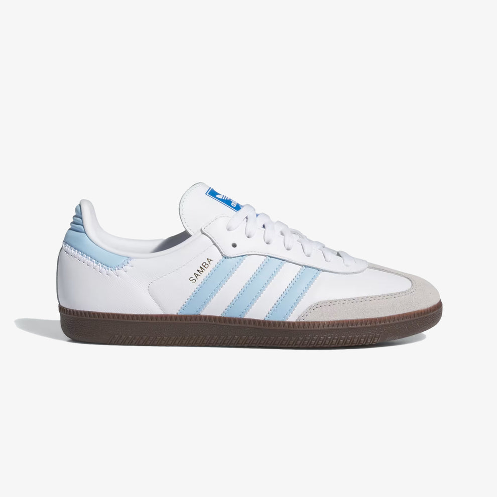 ADIDAS ORIGINALS | SAMBA OG { CLOUD WHITE/CLEAR SKY/BLUE – Superkicks