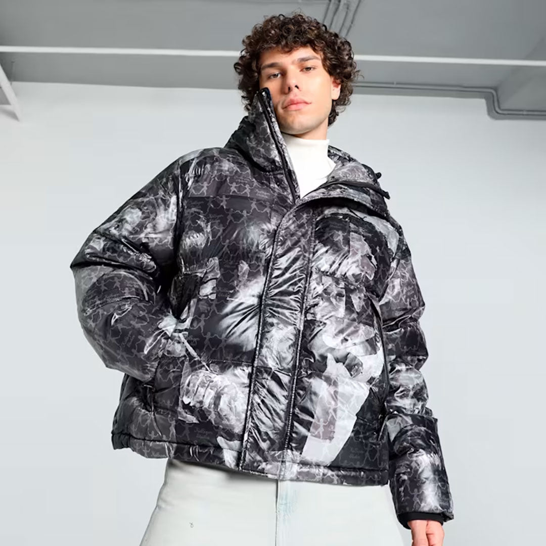 PUMA | X KIDSUPER ALL OVER PRINT PUFFER { BLACK – Superkicks
